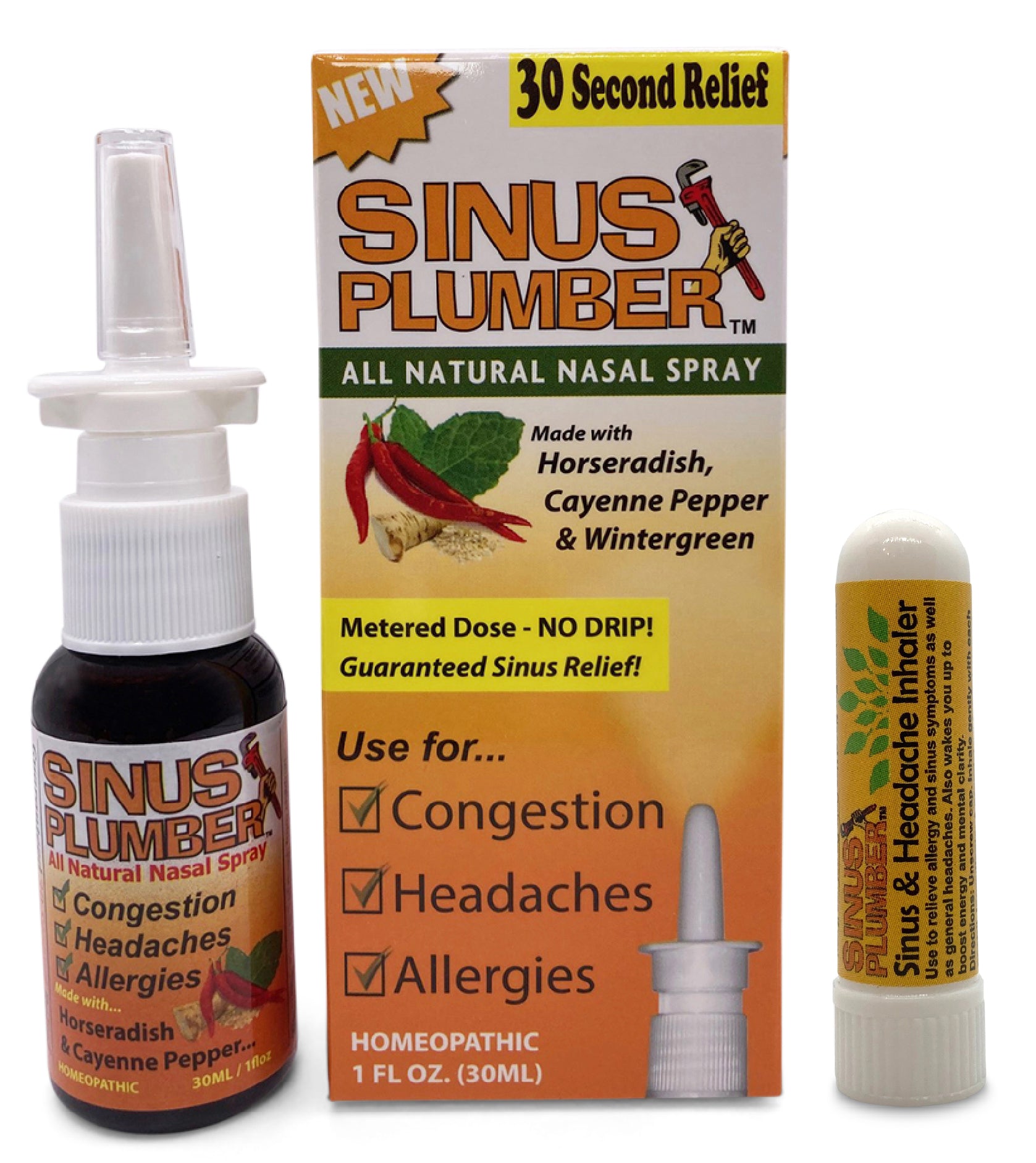 Pepper Nasal Spray & Inhaler Bundle | Sinus Relief Kit – Sinus Plumber
